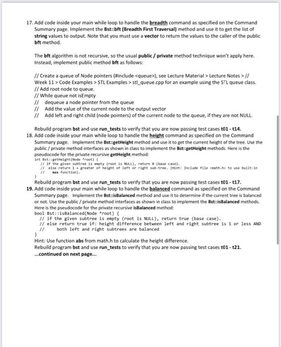Solved Command Summary Table - String arguments may contain | Chegg.com