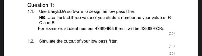 Solved Question 1: 1.1. Use EasyEDA software to design an | Chegg.com
