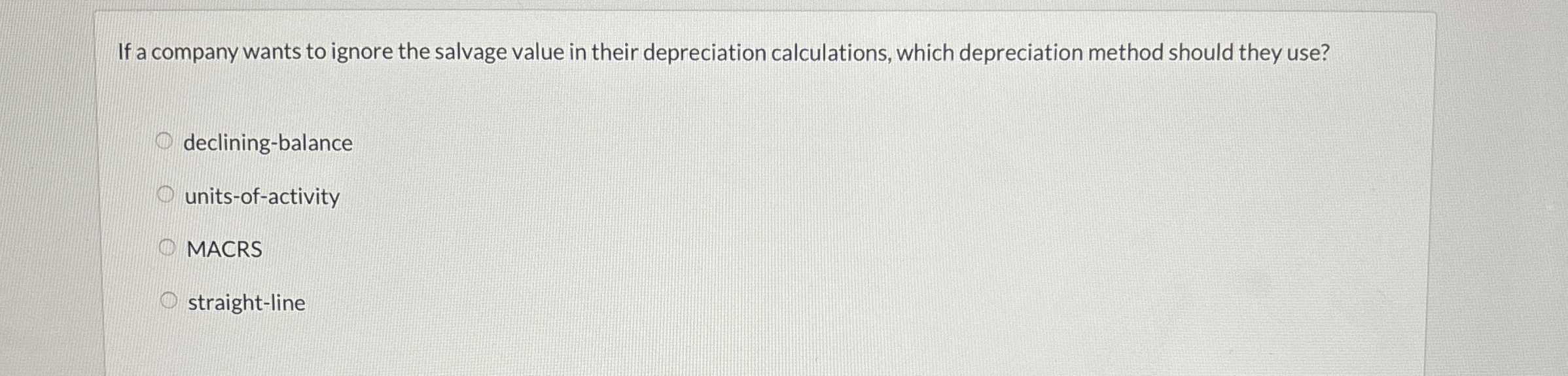Solved If a company wants to ignore the salvage value in | Chegg.com