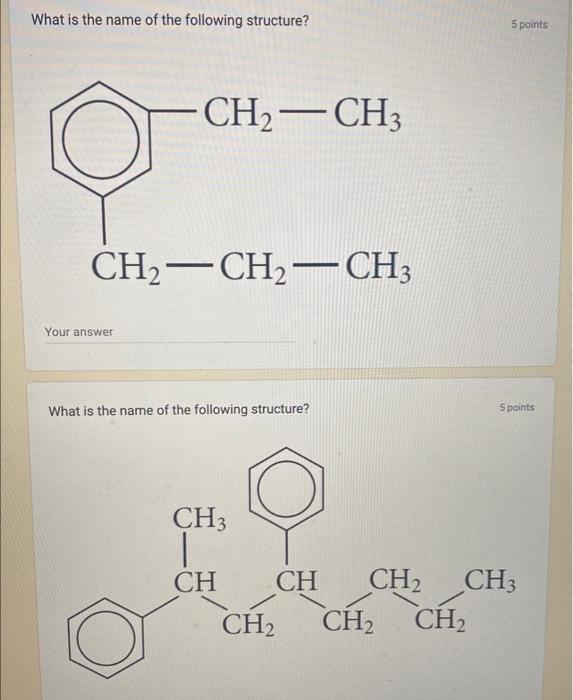 Solved What is the name of the following structure? Your | Chegg.com