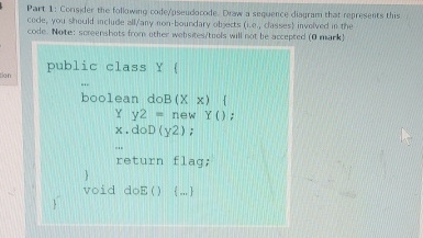 Solved Part 1: Consider the following codefoseudocode. Draw | Chegg.com