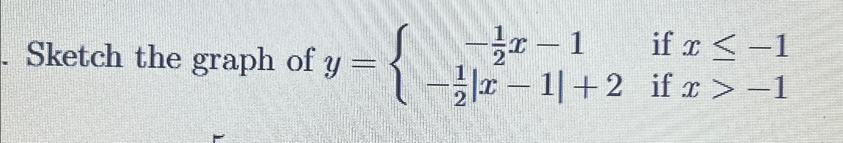 Solved Sketch the graph of | Chegg.com