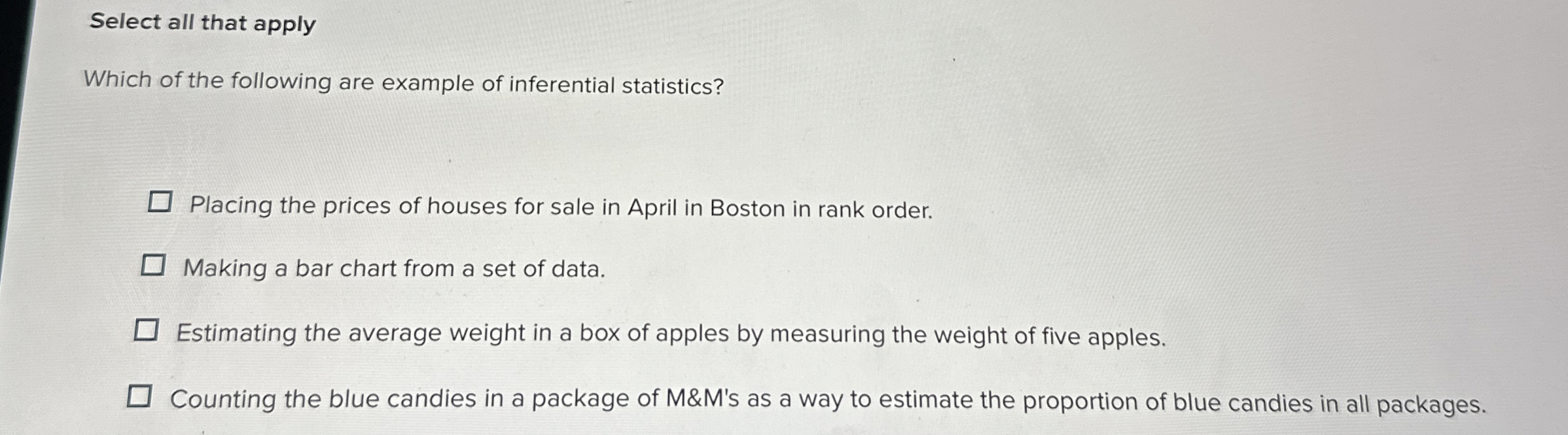 Solved Select all that applyWhich of the following are | Chegg.com