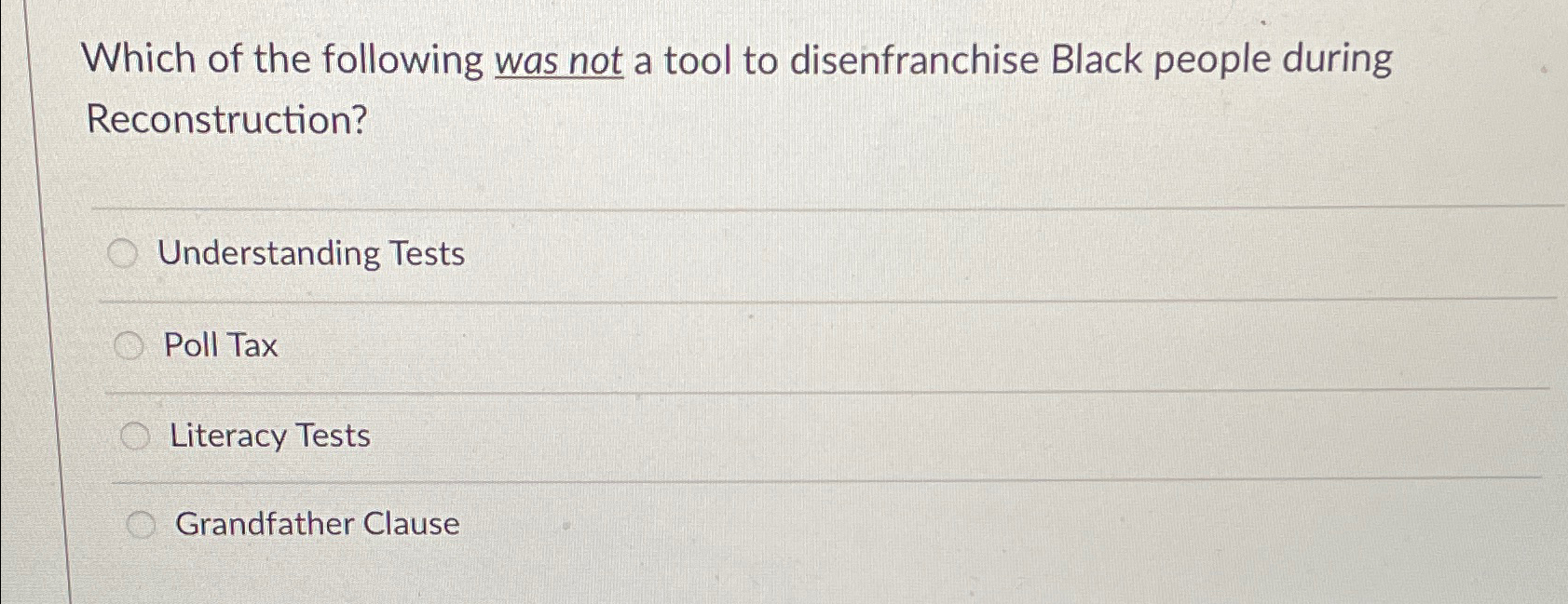 Solved Which of the following was not a tool to | Chegg.com