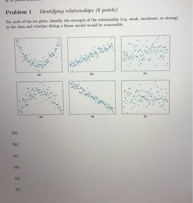 Solved Problem 1 Identifying relationships (6 points) For | Chegg.com