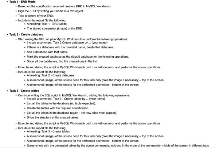 Solved - Task 4 - Add data - Continue writing the SQL | Chegg.com
