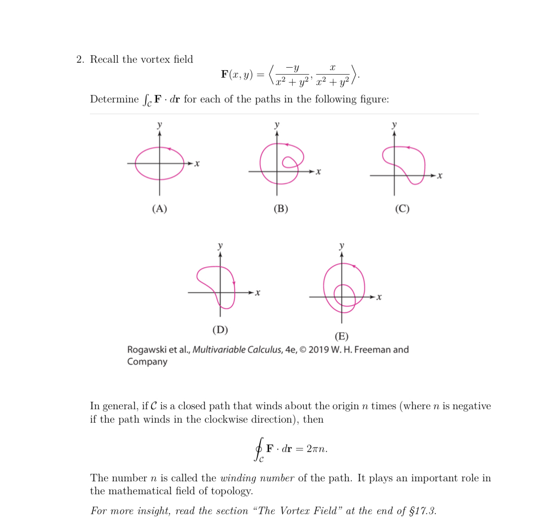 Solved Recall the vortex | Chegg.com