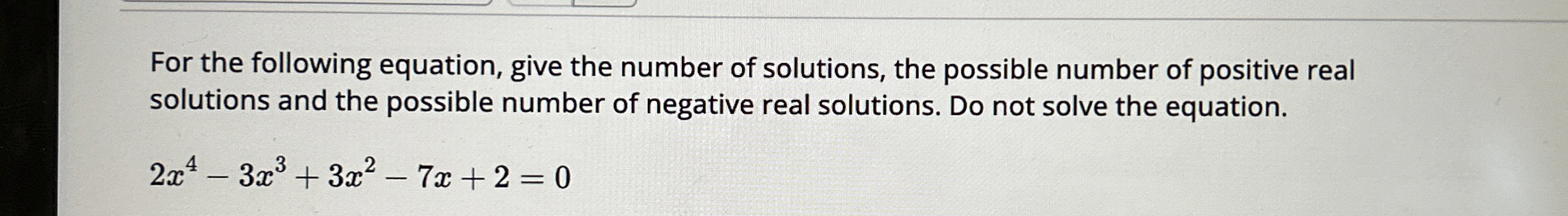 Solved For the following equation, give the number of | Chegg.com