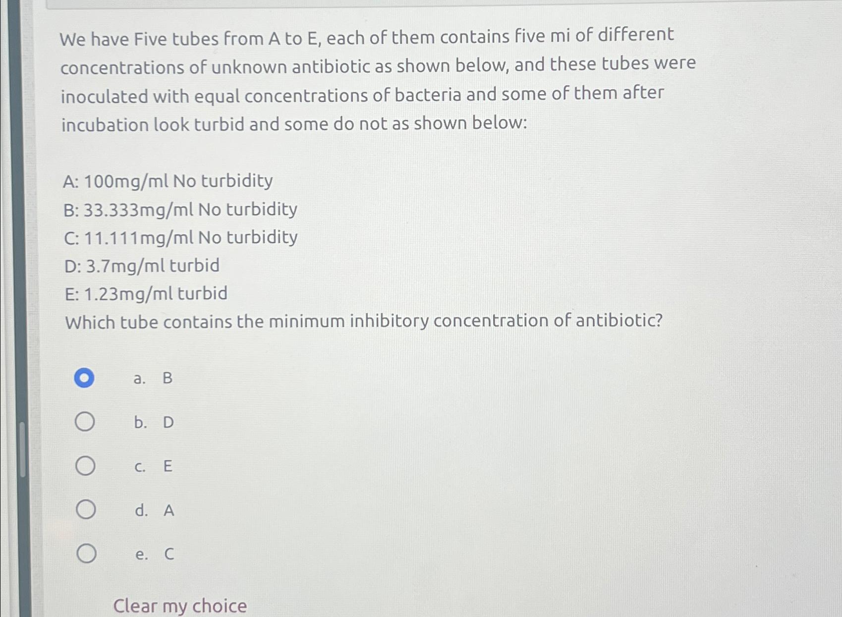 Solved We have Five tubes from A ﻿to E, ﻿each of them | Chegg.com