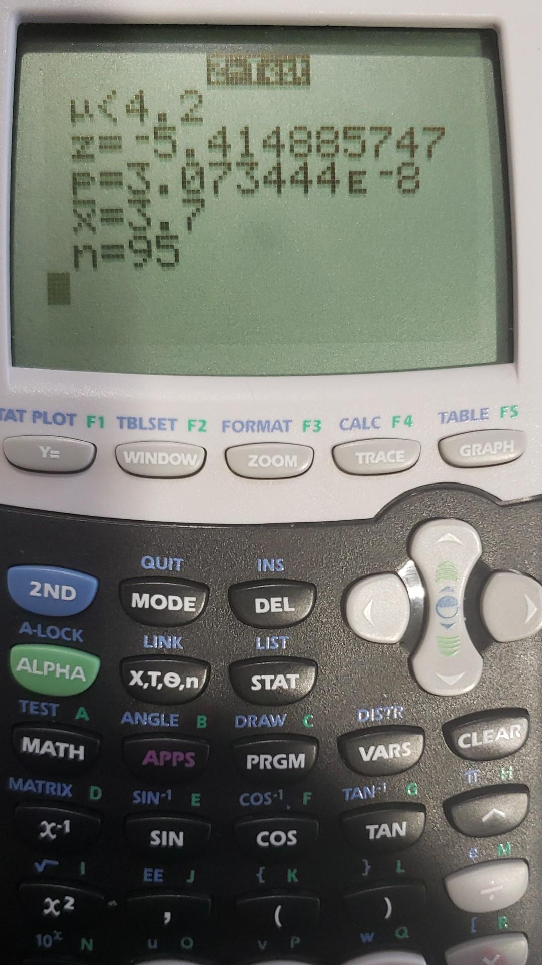 Solved Math 222 - Calculator Homework #5 1. A large national | Chegg.com