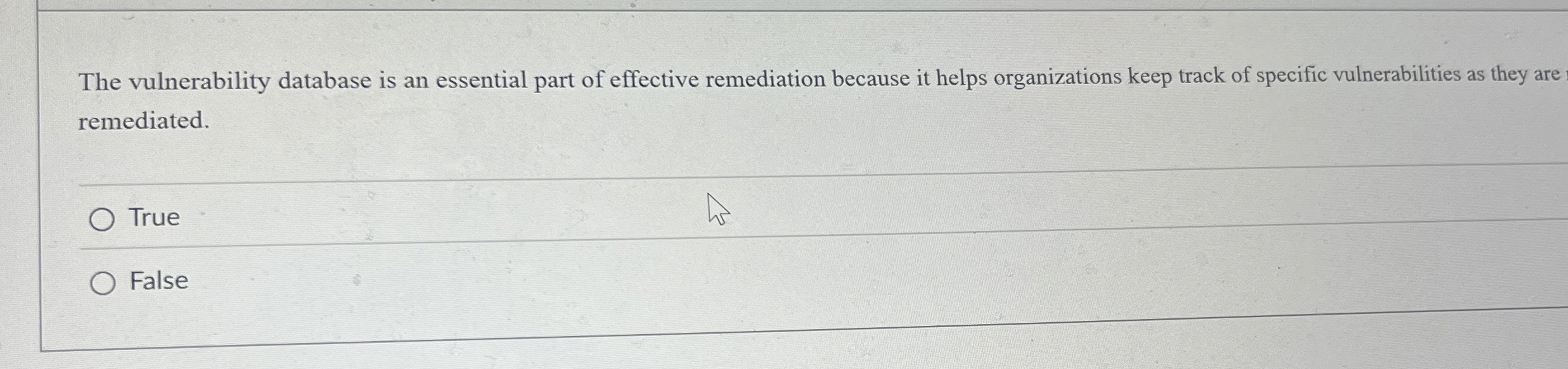 Solved The vulnerability database is an essential part of | Chegg.com