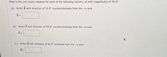 Solved What is the unit-vector notation for each of the | Chegg.com