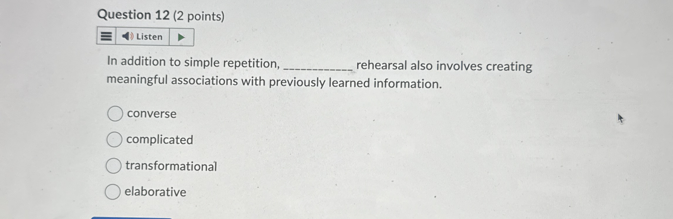 Solved Question 12 (2 ﻿points)ListenIn addition to simple | Chegg.com