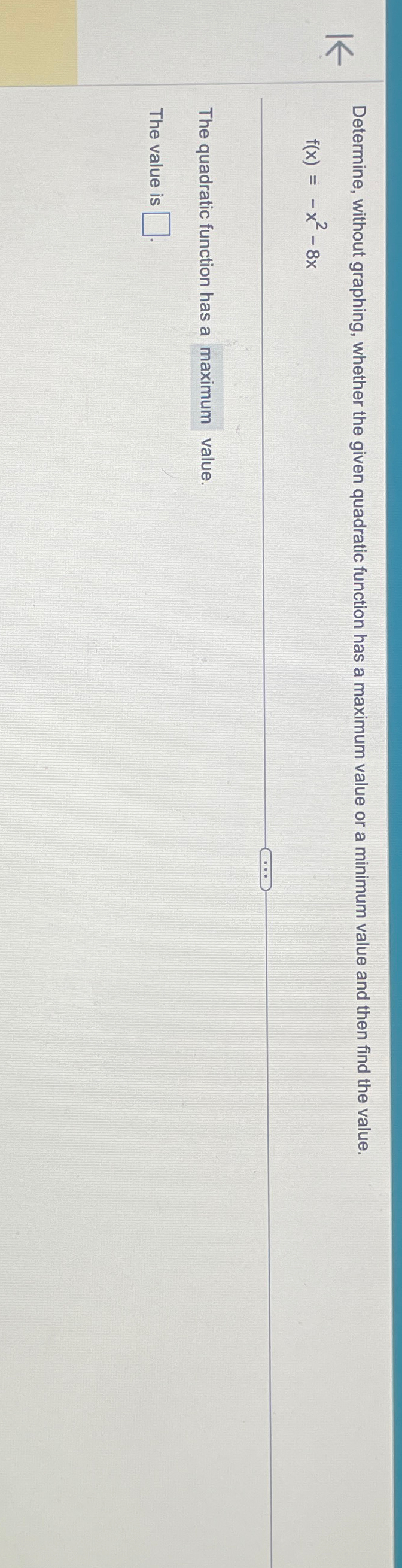 Solved Determine, without graphing, whether the given | Chegg.com