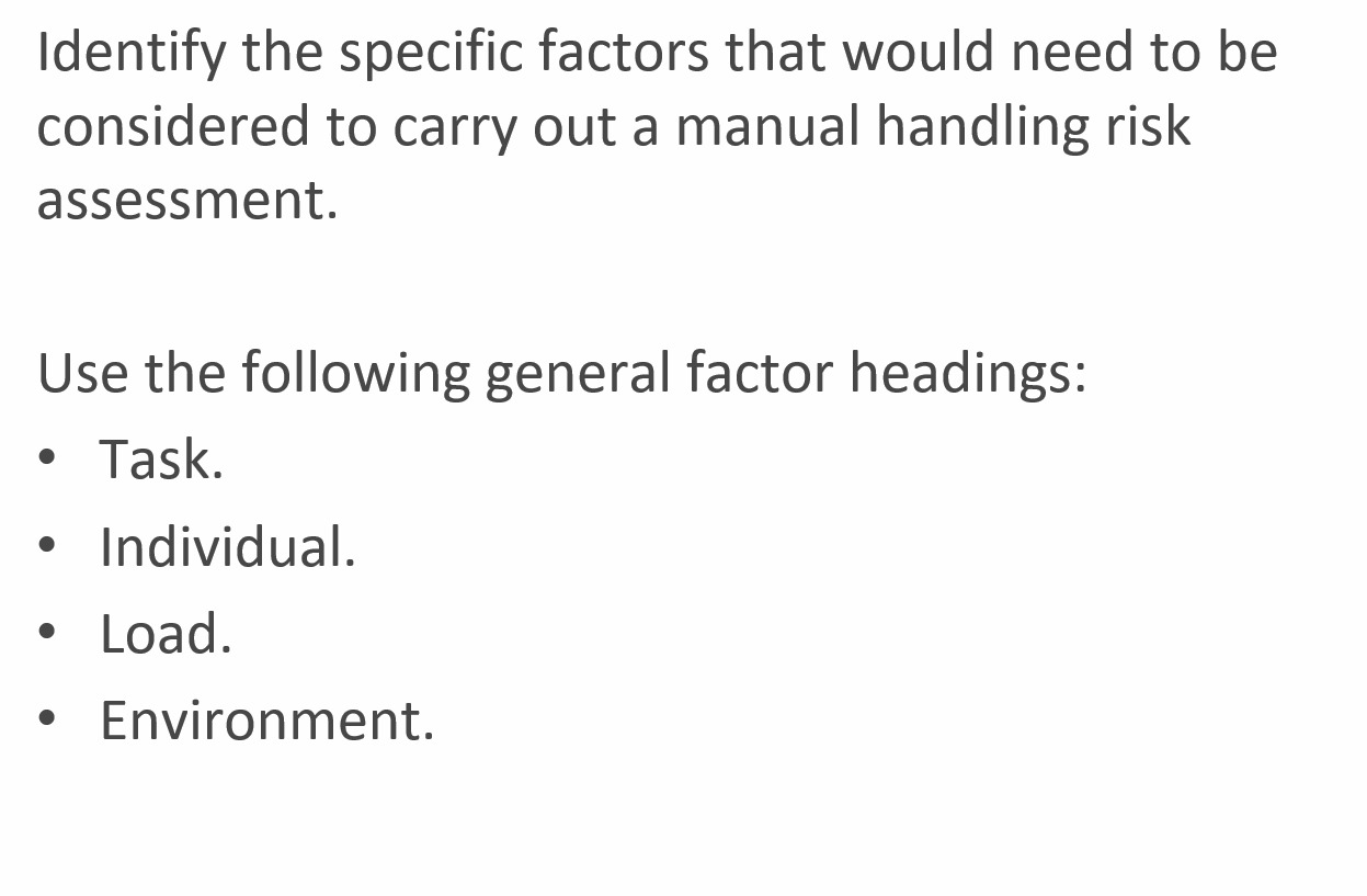 Identify the specific factors that would need to | Chegg.com
