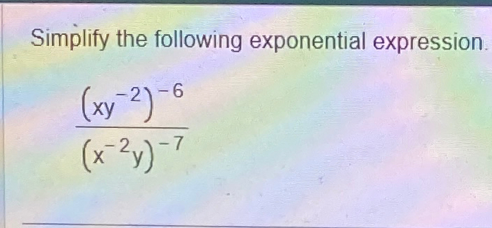Solved Simplify the following exponential | Chegg.com