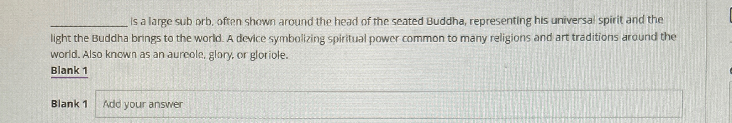Solved q, ﻿is a large sub orb, often shown around the head | Chegg.com