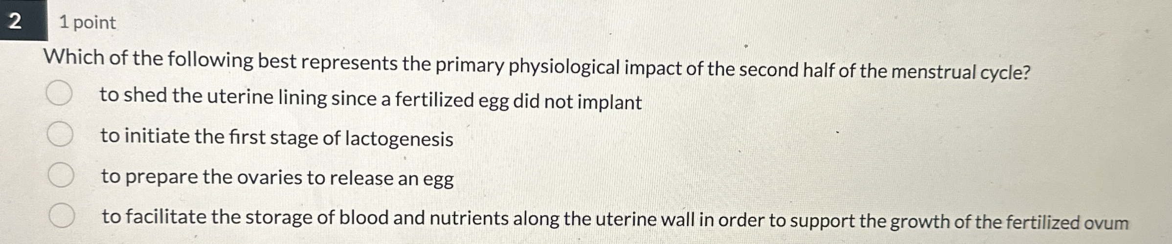 Solved 21 ﻿pointWhich of the following best represents the | Chegg.com