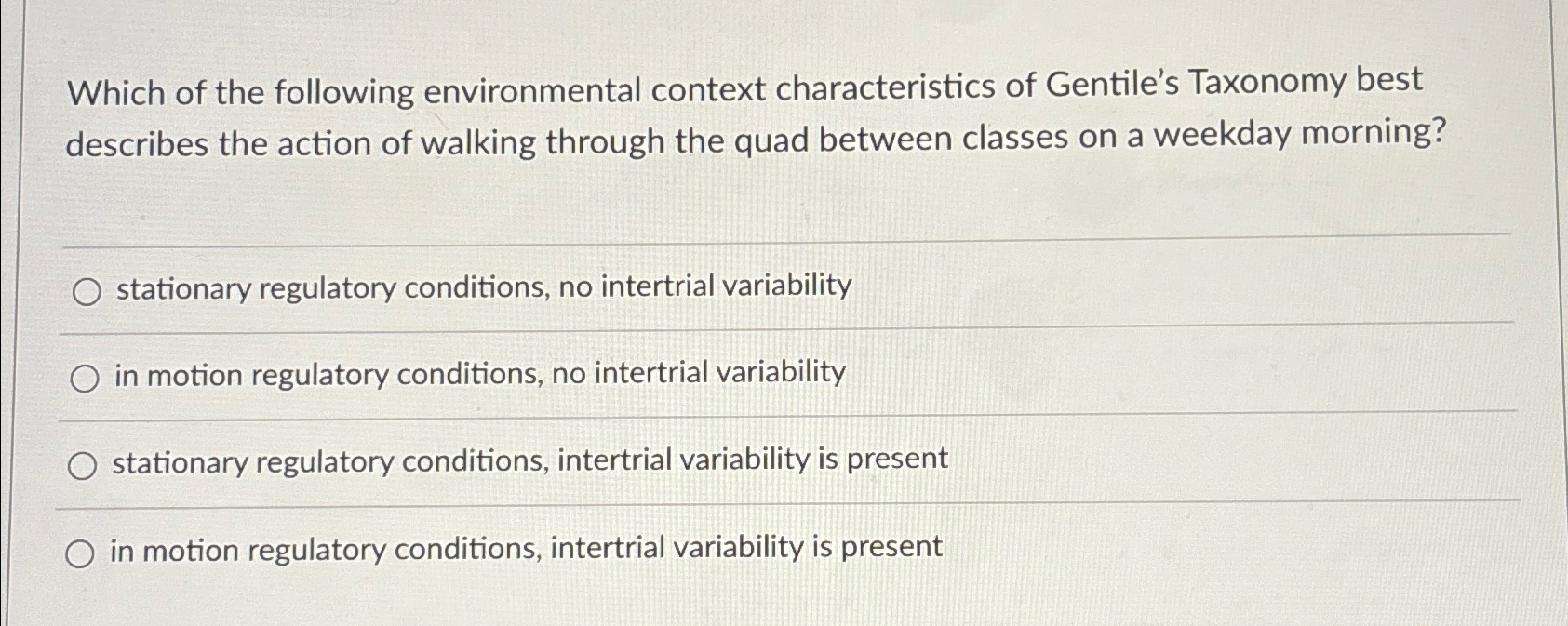 Solved Which of the following environmental context | Chegg.com