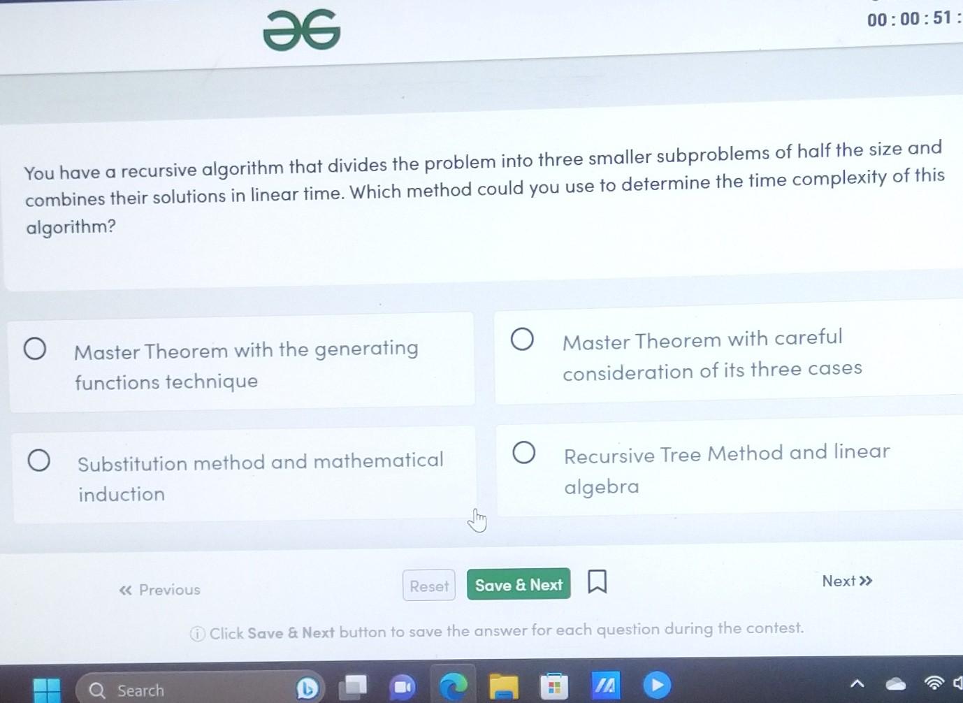 Solved You have a recursive algorithm that divides the | Chegg.com