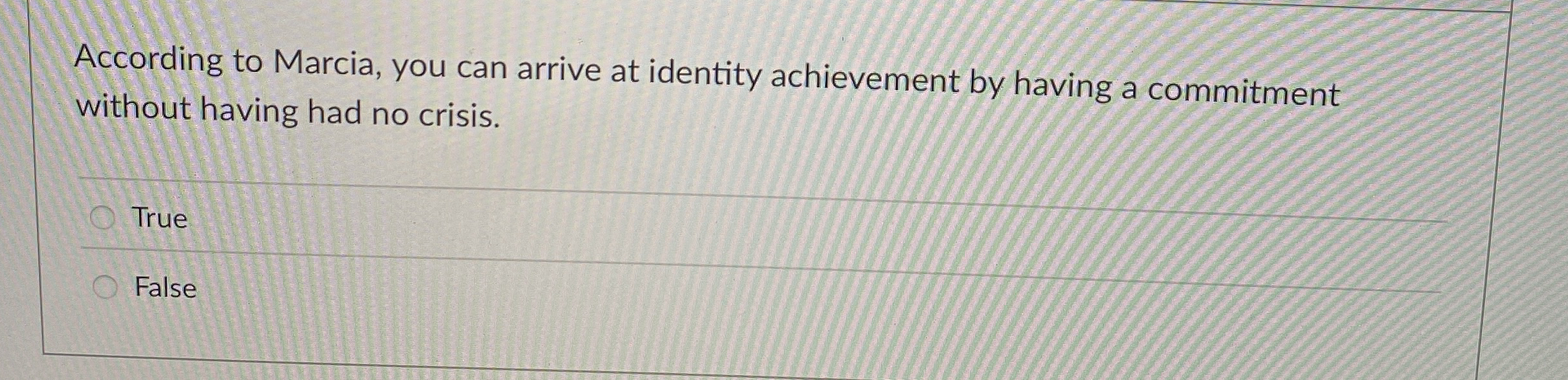 Solved According to Marcia, you can arrive at identity | Chegg.com