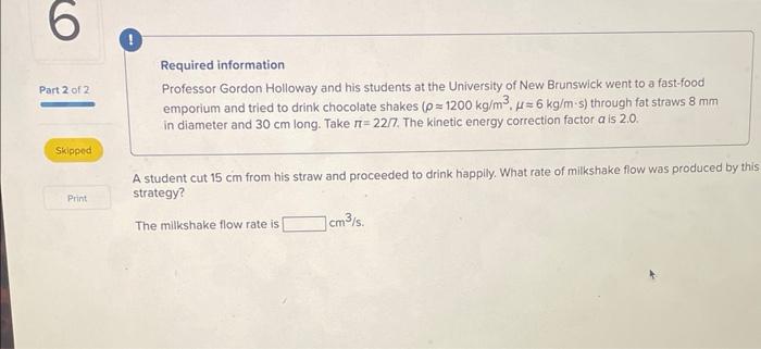 Solved Required information Professor Gordon Holloway and | Chegg.com