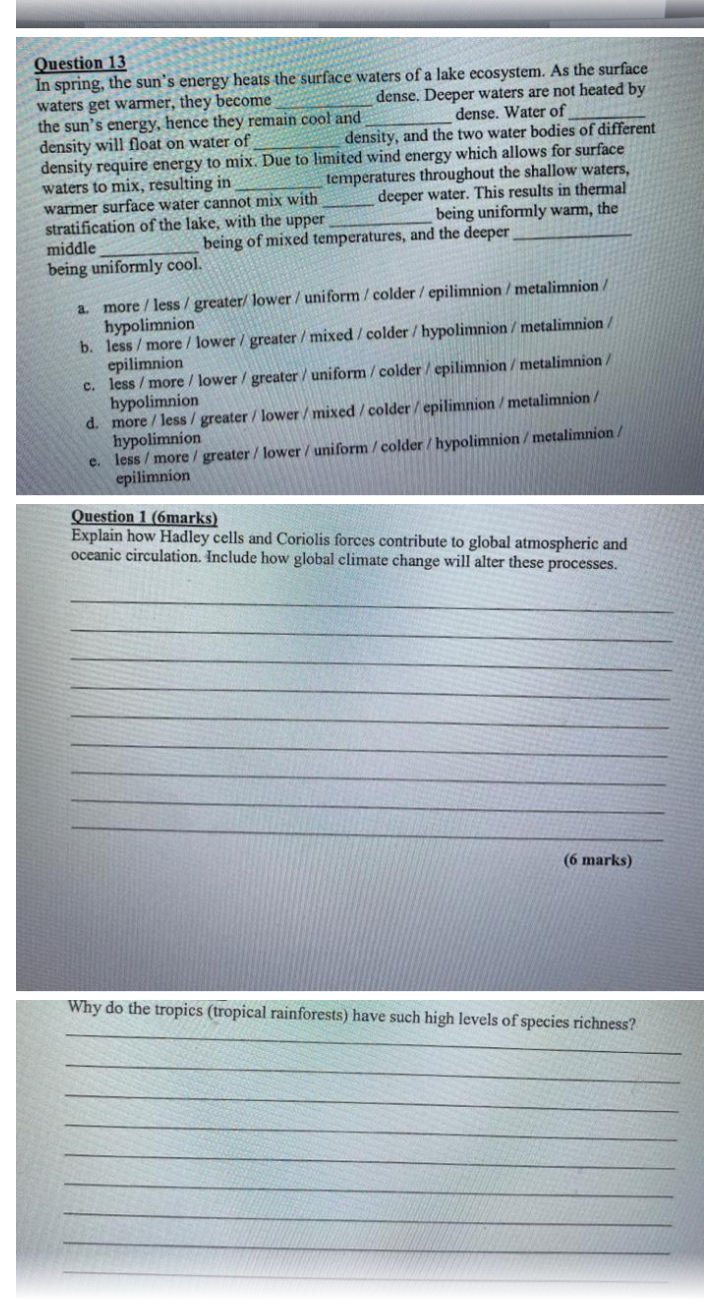 Solved I need the solutions to all these questions. I am | Chegg.com
