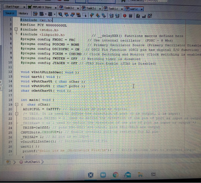 UART homework 2 Develop the program in LAB8 EXAMPLE 1 | Chegg.com