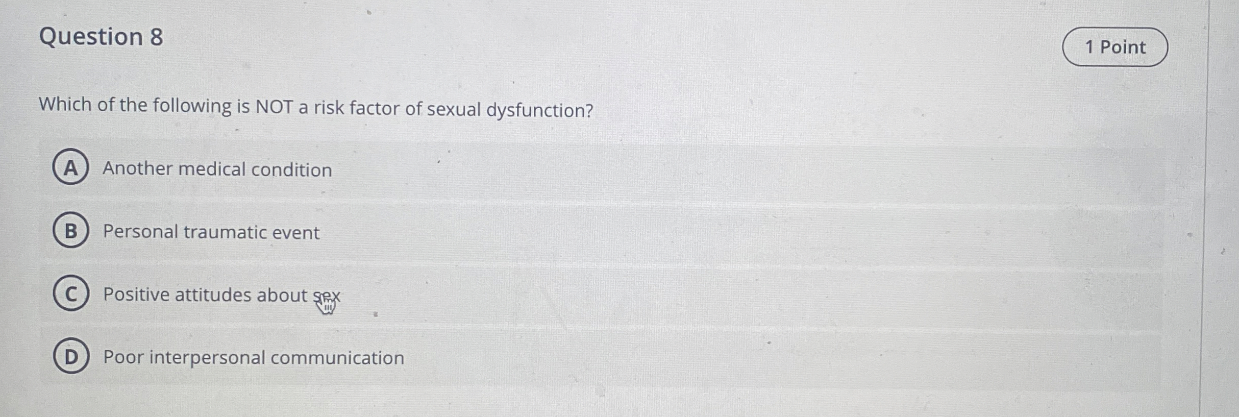 Solved Question 81 ﻿PointWhich of the following is NOT a | Chegg.com