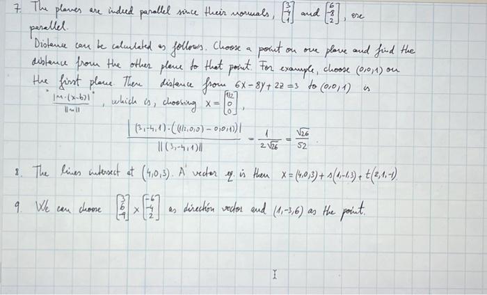 Solved the first plene There distence from 6x−8y+2z=3 to | Chegg.com