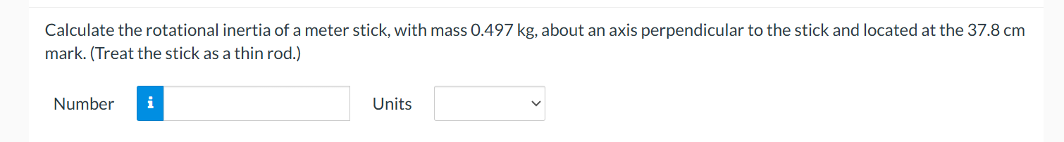Solved Calculate the rotational inertia of a meter stick, | Chegg.com