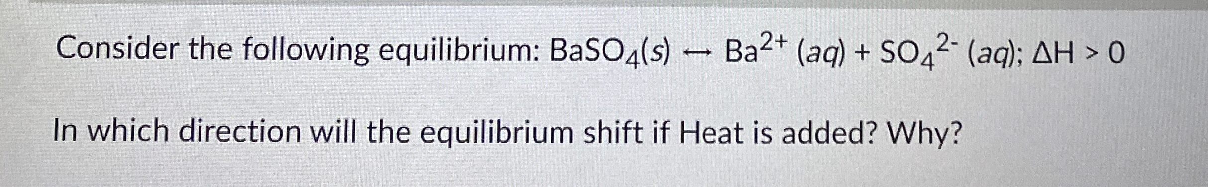 Solved Consider the following equilibrium: | Chegg.com