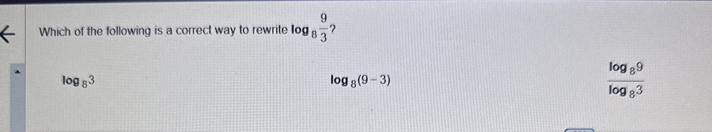 Solved Which of the following is a correct way to rewrite | Chegg.com