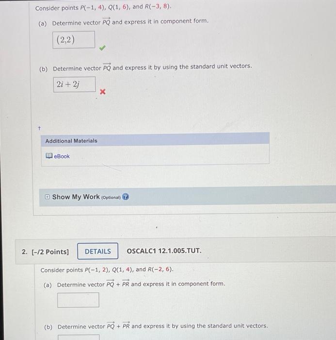 Solved Consider points P(-1, 4), Q(1,6), and R(-3, 8), (a) | Chegg.com Solved Consider points P(-1, 4), Q(1,6), and R(-3, 8), (a) | Chegg.com