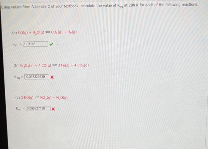 Solved sing values from Appendix C of your textbook, | Chegg.com