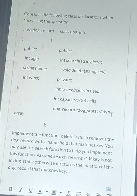 Solved Consider the following class declarations when | Chegg.com