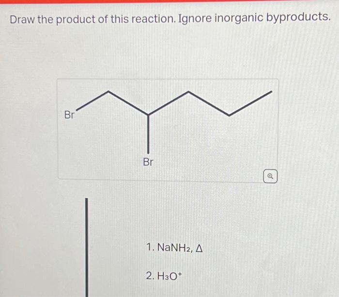 Solved Draw the product of this reaction. Ignore inorganic | Chegg.com