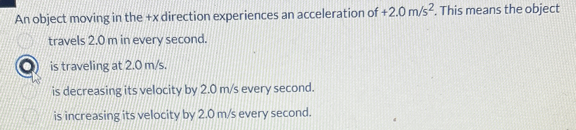 Solved An object moving in the +x ﻿direction experiences an | Chegg.com
