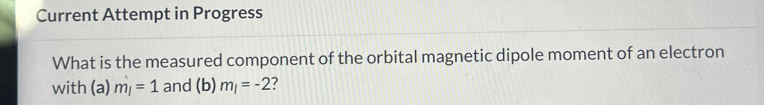 Solved Current Attempt in ProgressWhat is the measured | Chegg.com