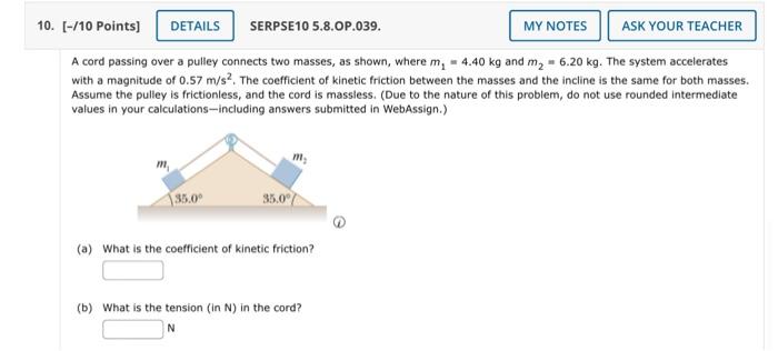 Solved 10. (-/10 Points) DETAILS SERPSE10 5.8.OP.039. MY | Chegg.com