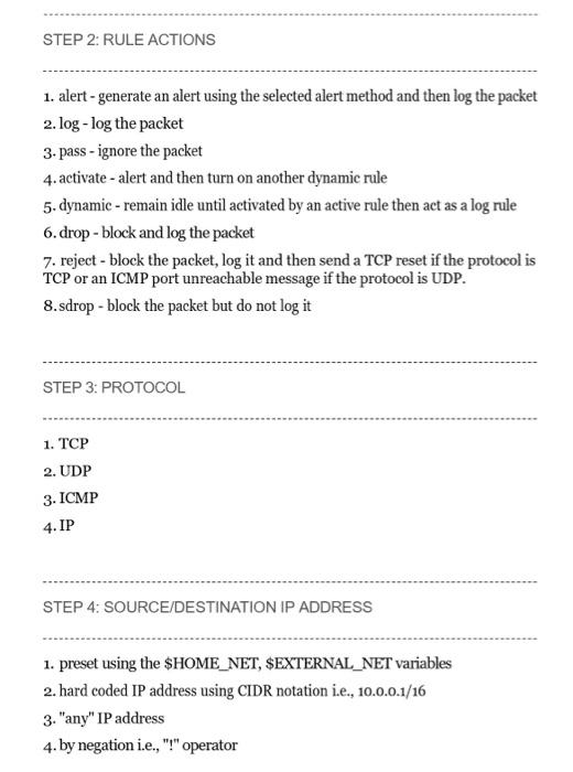 Solved HANDS ON INSTALLING, CONFIGURING AND TESTING SNORT | Chegg.com Solved HANDS ON INSTALLING, CONFIGURING AND TESTING SNORT | Chegg.com