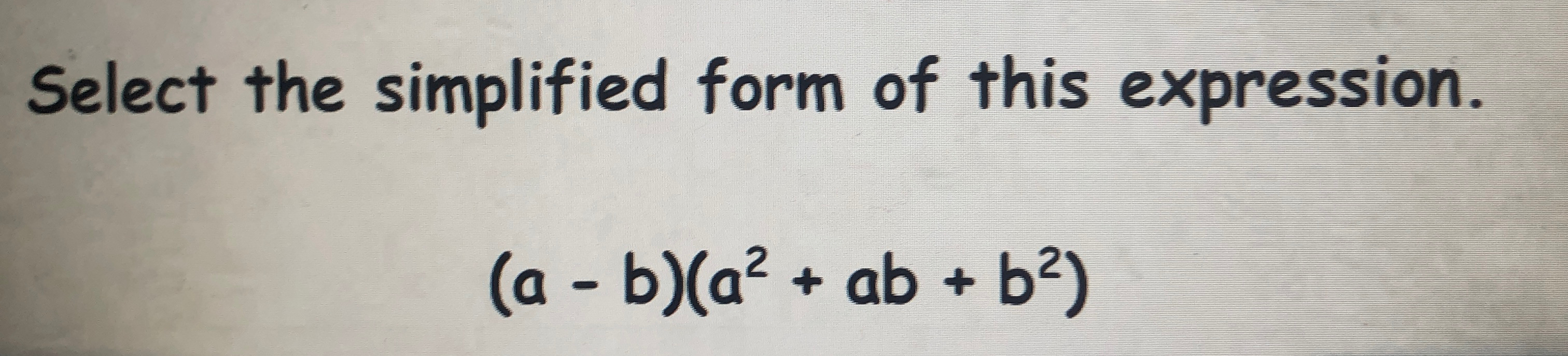 Solved Select the simplified form of this | Chegg.com