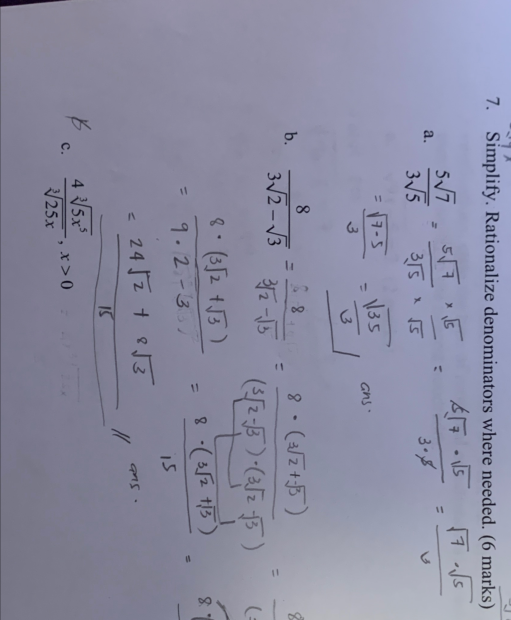 Solved Simplify. Rationalize denominators where needed. (6 | Chegg.com