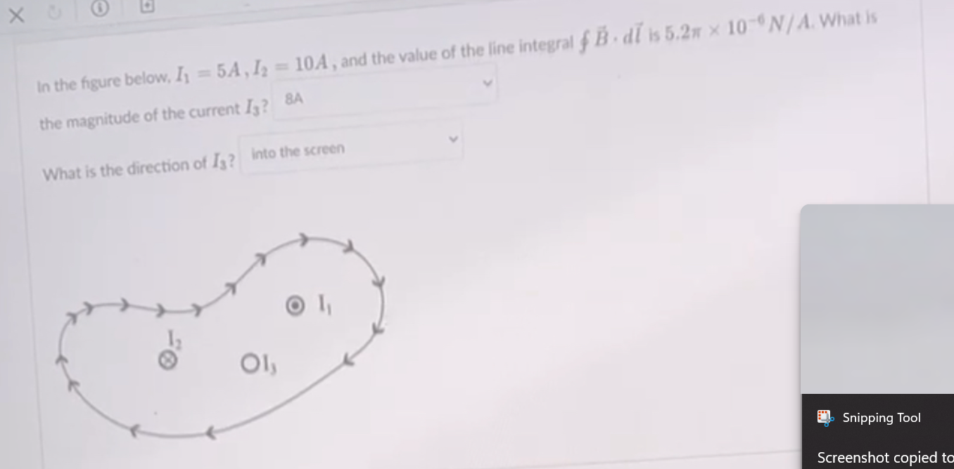 Solved In ﻿the figure below, I1=5A,I2-10A. ﻿and the value of | Chegg.com