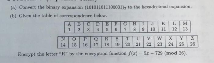 Solved (a) Convert the binary expansion (101011011100001)2 | Chegg.com