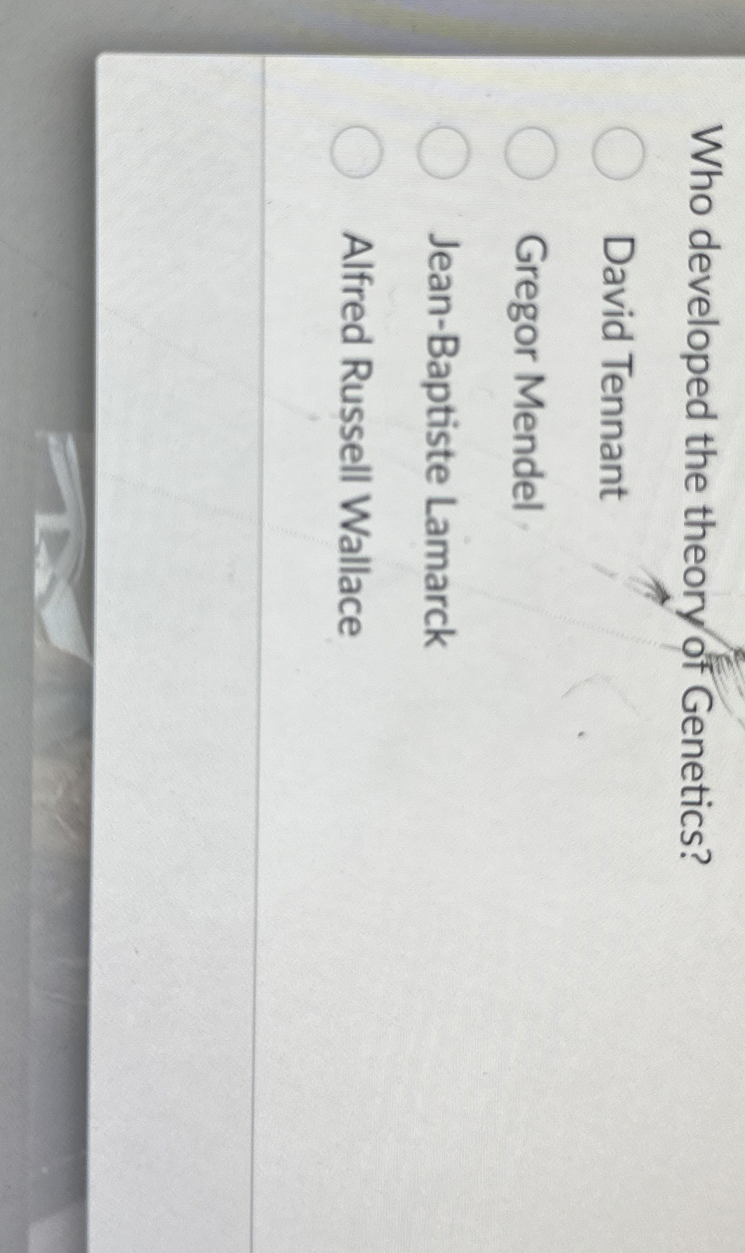 Solved Who developed the theory of Genetics?David | Chegg.com