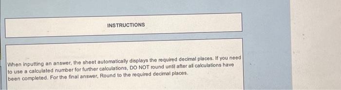 Solved When inputting an answer, the sheet automatically | Chegg.com