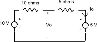 Solved find Vo and io in the following circuit diagram | Chegg.com