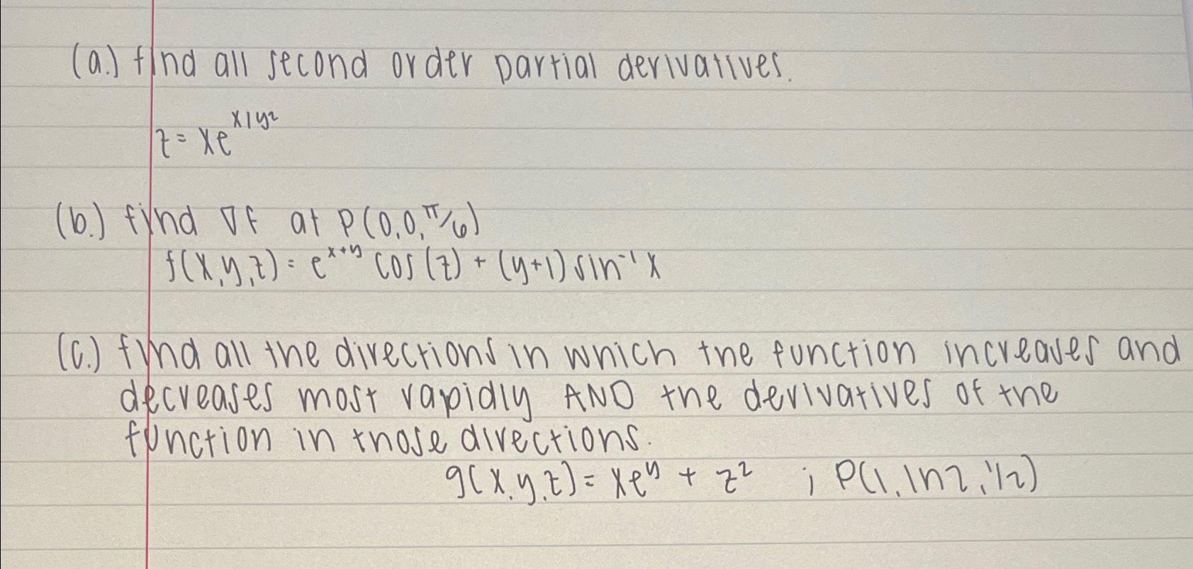 Solved (a.) ﻿find all second order partial | Chegg.com