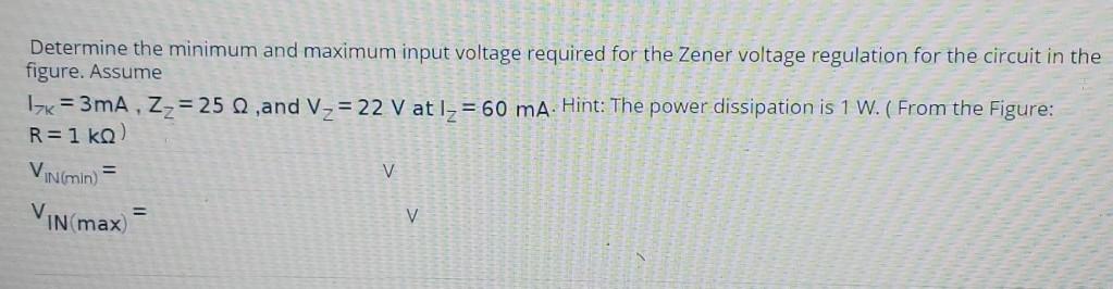Solved R NNN IKE 아 ViN = Determine the minimum and maximum | Chegg.com